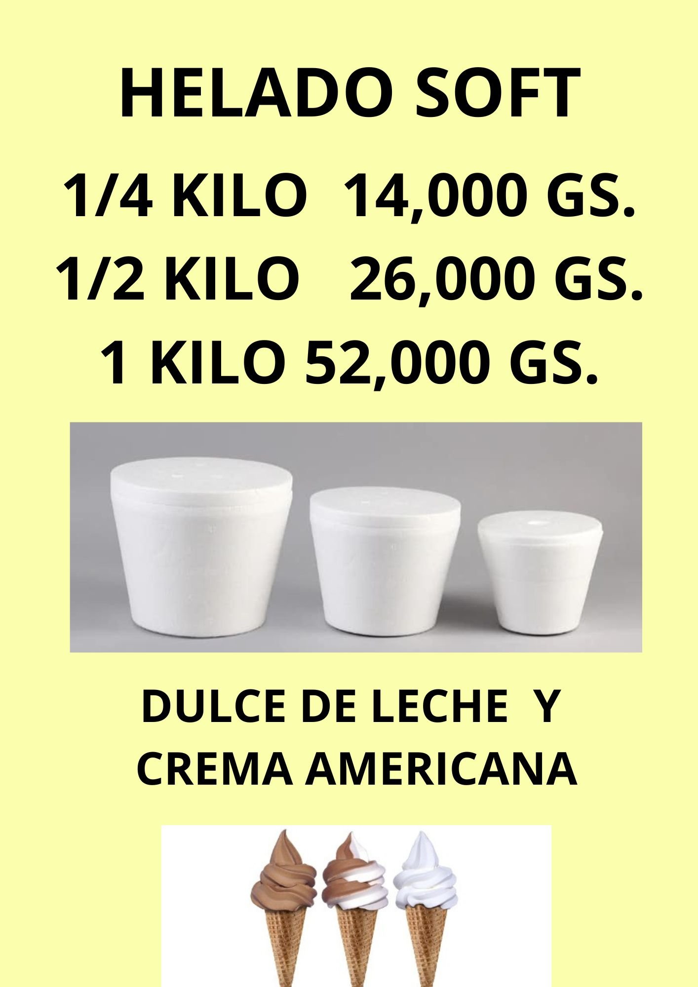 HELADO SOFT POR KILO - MburucuyaHelados.com San Bernardino Paraguay